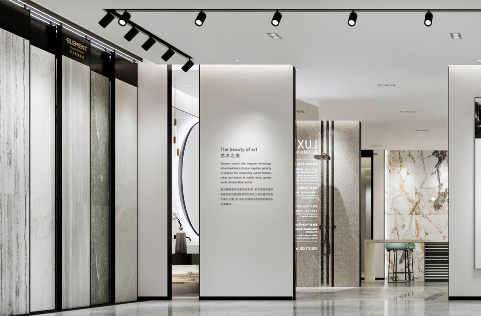 Element Ceramics Showroom For Porcelain Tiles - Foshan EXE. Display ...